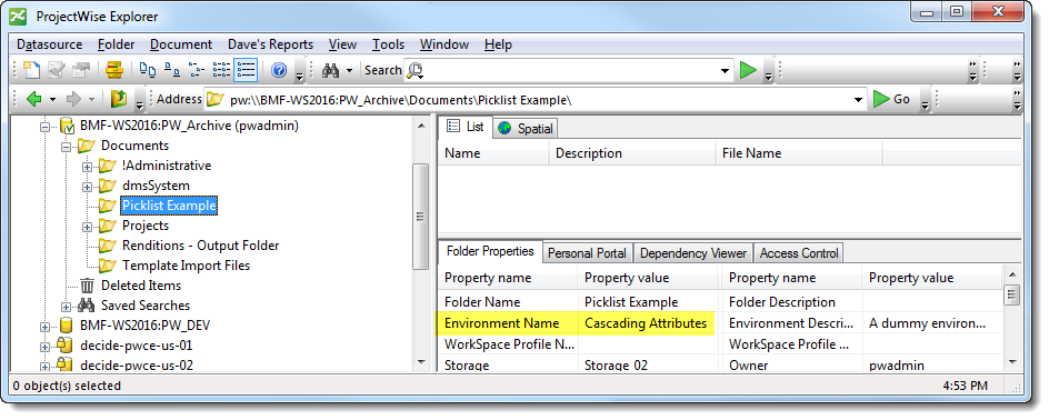 How To: Create Custom Picklists within ProjectWise Using PowerShell
