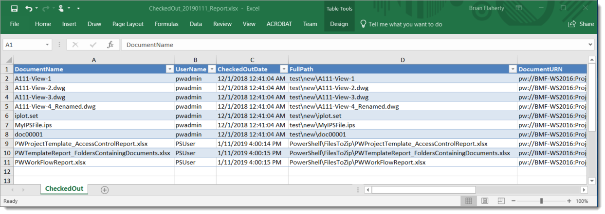 How To: Generate Report For Checked Out Documents