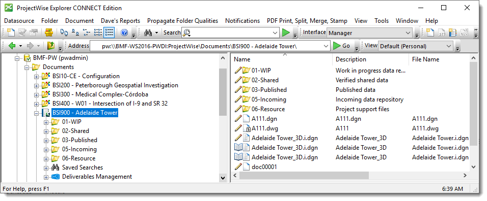 HowTo: Use New ProjectWise Folder Object Methods